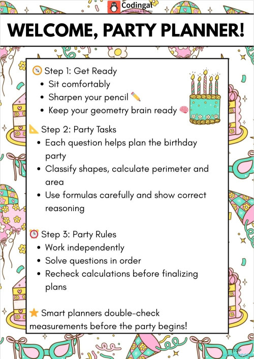 M_G06_T6_Party_Planner. Interactive worksheet | TopWorksheets