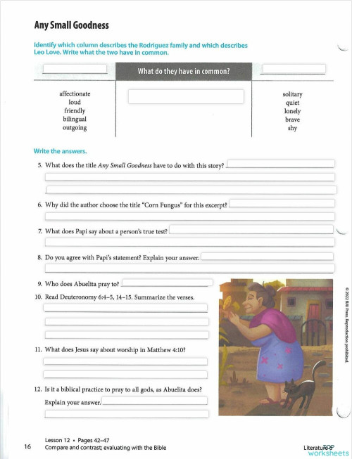 Any Small Goodness Pg 16. Interactive worksheet | TopWorksheets