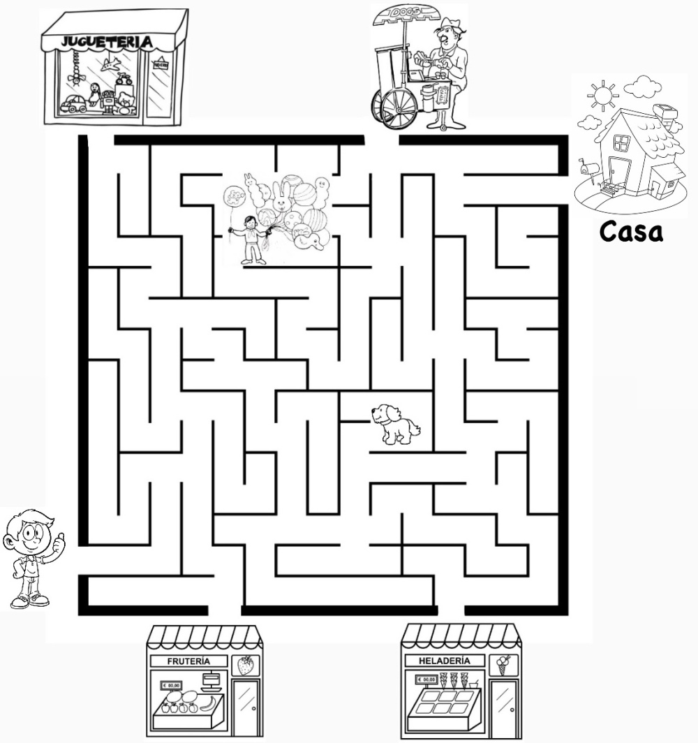 LABERINTO A CASA. Ficha interactiva | TopWorksheets