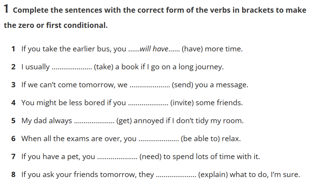 Real conditionals I. Interactive worksheet | TopWorksheets