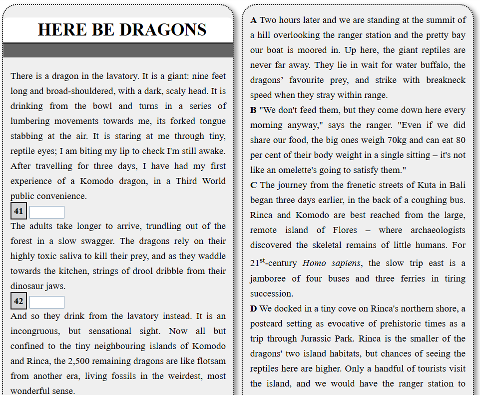 Test 2 CAE Practice Tests PAPER 1 - READING AND USE OF ENGLISH PART 7 ...