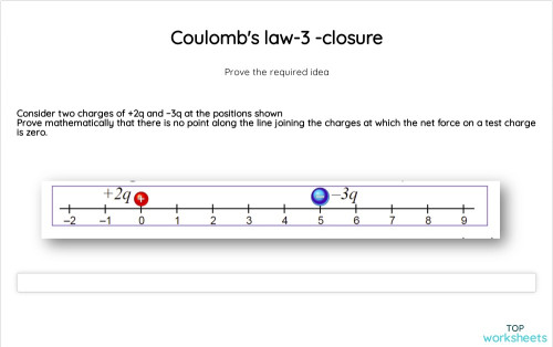 Coulomb's law-3 -closure. Interactive worksheet | TopWorksheets