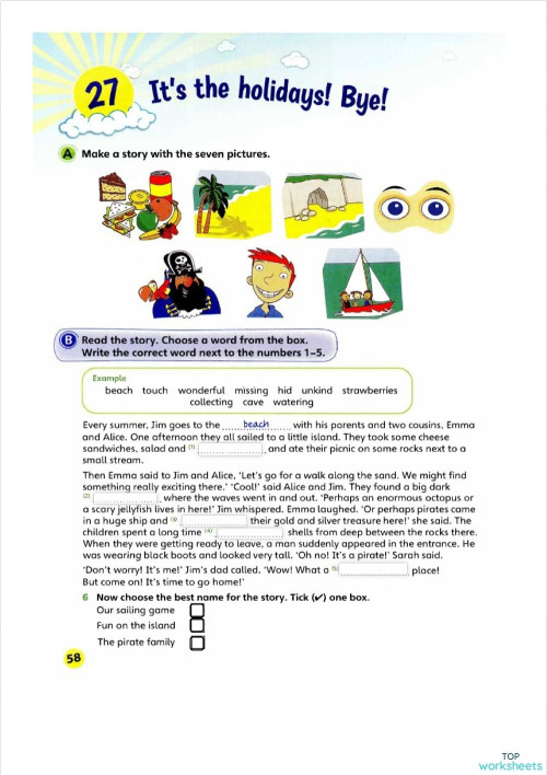 Fun for Flyers_U27_Reading P4. Interactive worksheet | TopWorksheets