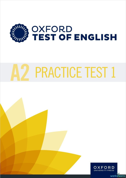 Oxford A2 Test 1. Interactive worksheet | TopWorksheets