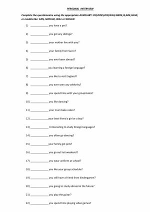 English Exercises Grammar Verbs Vocabulary Listening