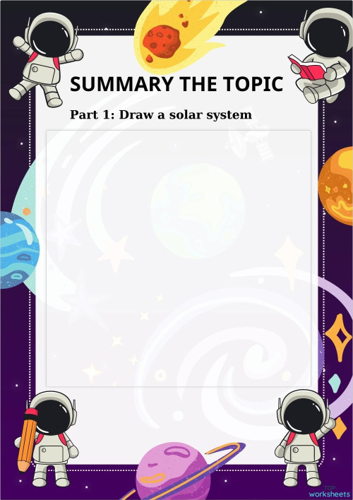 SUMMARY THE READING PART: SOLAR SYSTEM. Interactive worksheet ...