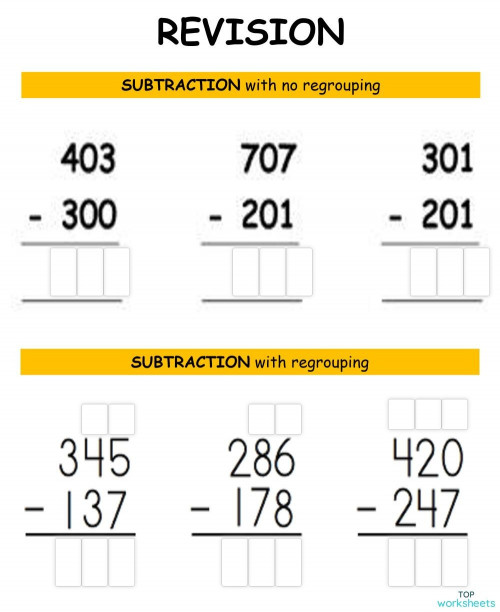 Year 2 Math | Revision 4. Interactive worksheet | TopWorksheets