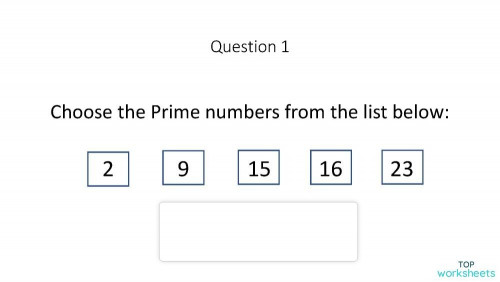 Year 6 - Identify Prime numbers and Composite numbers. Interactive ...