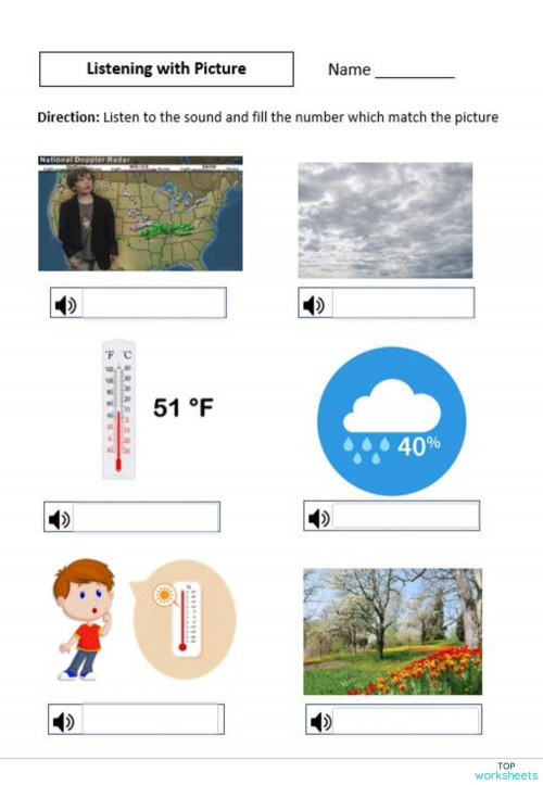 Weatherman. Interactive worksheet | TopWorksheets