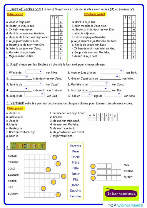 Interactive worksheets and online exercises in dutch | TopWorksheets