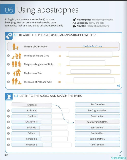 Using apostrophes practice level 1 /1. Interactive worksheet ...