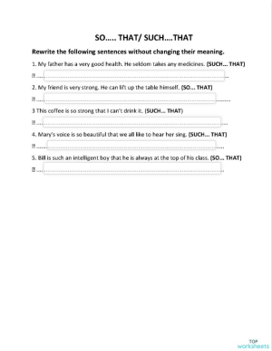 so.. that/ such..that. Interactive worksheet | TopWorksheets
