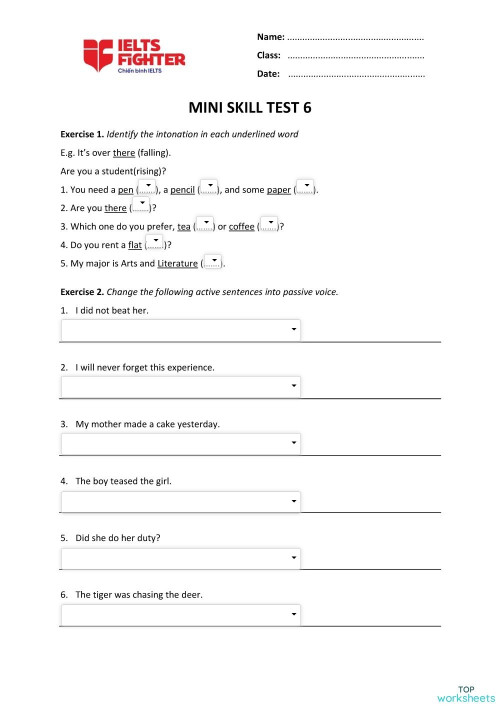 BASIC_MINI6. Interactive worksheet | TopWorksheets