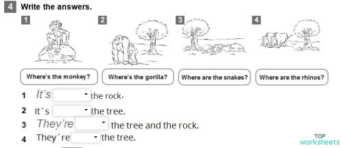 Where are they? Where is it?. Interactive worksheet | TopWorksheets