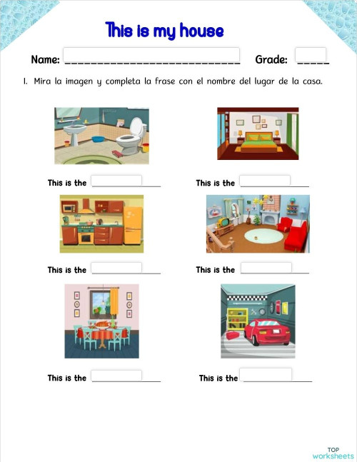 This is My House. Interactive worksheet | TopWorksheets