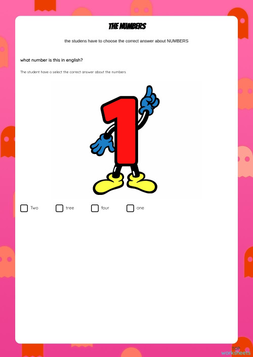 The Numbers. Interactive worksheet | TopWorksheets