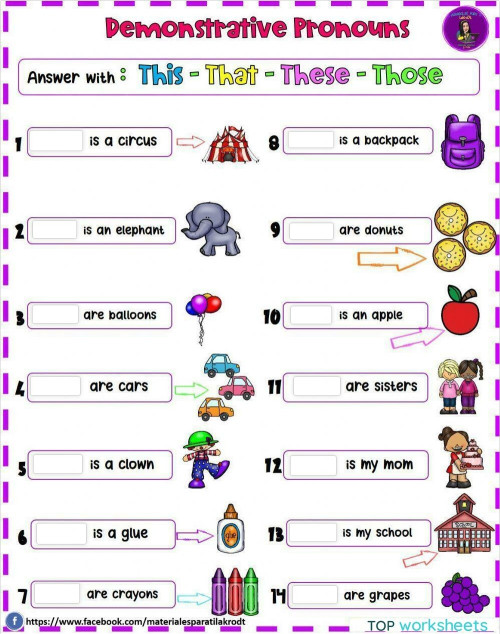 Demonstrative Pronouns. Interactive worksheet | TopWorksheets