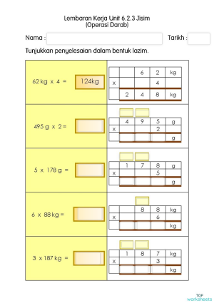 Konsep Darab 2 (Tambah Berulang). Interactive worksheet | TopWorksheets