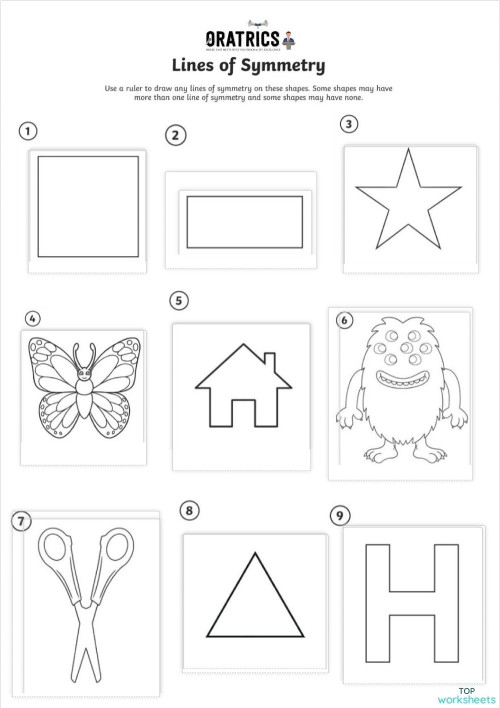 Shapes BBB. Interactive worksheet | TopWorksheets