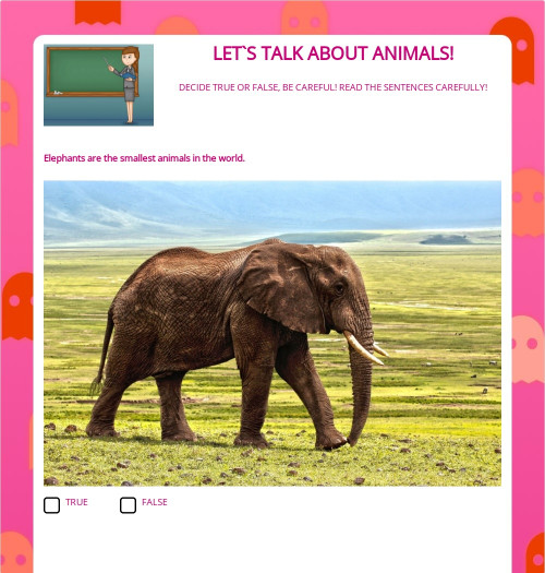 LET`S TALK ABOUT ANIMALS!. Interactive worksheet | TopWorksheets