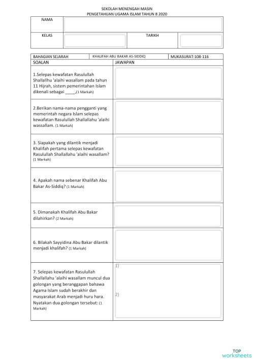 Year 6 - P14: Nabi 'Isa 'Alaihissalam - Riwayat Hidup. Interactive ...