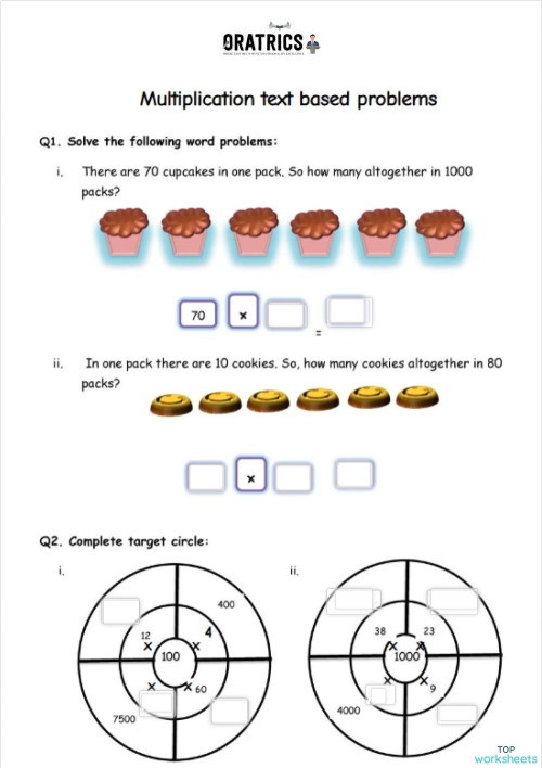Multiplication FF. Interactive worksheet | TopWorksheets