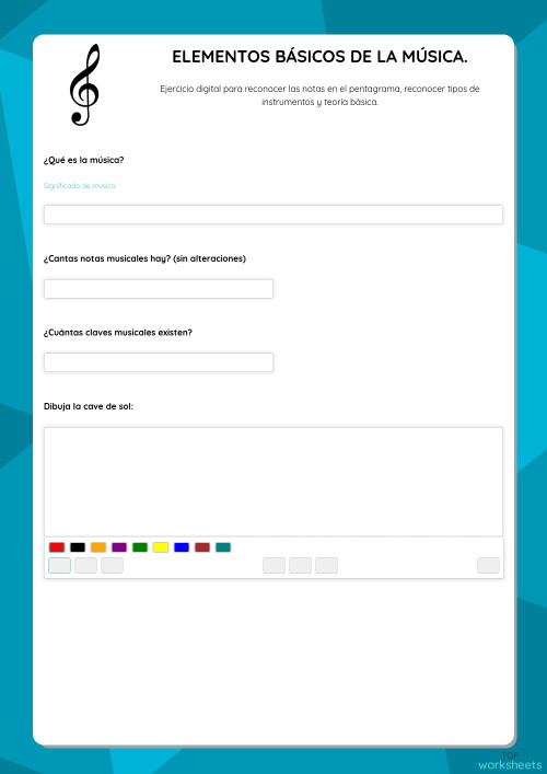Notas musicales: fichas interactivas y ejercicios online | TopWorksheets
