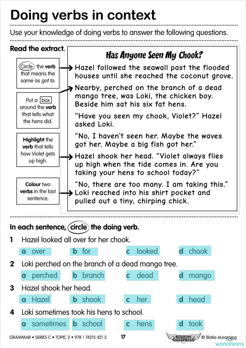 9 Doing verbs in context. Interactive worksheet | TopWorksheets
