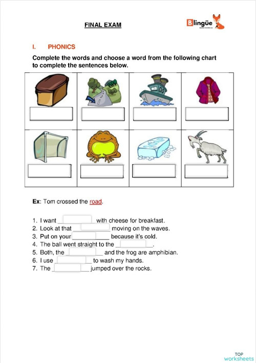 Interactive worksheets and online exercises in english | TopWorksheets