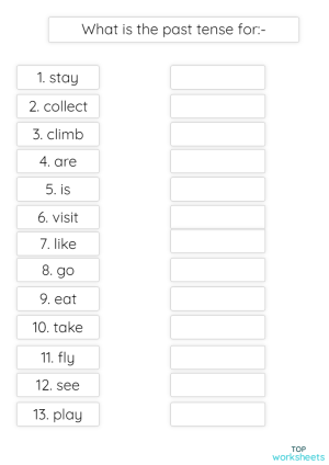 English Year 5_Past tense_22-11-2021. Interactive worksheet | TopWorksheets