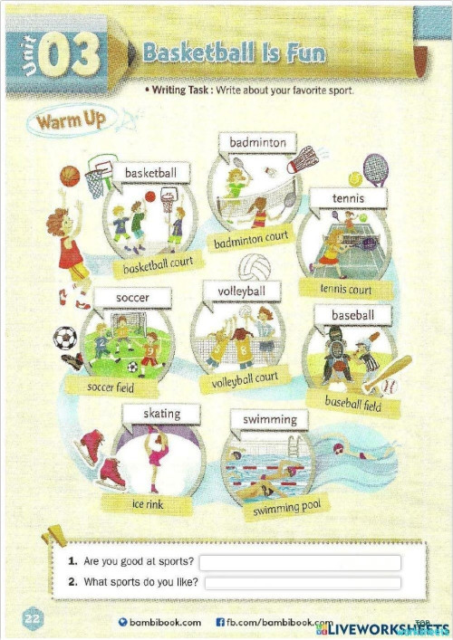 Basketball is fun. Interactive worksheet | TopWorksheets