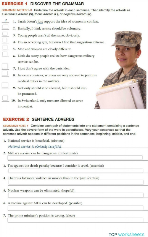 Ag03 adverbs page 272-273. Interactive worksheet | TopWorksheets