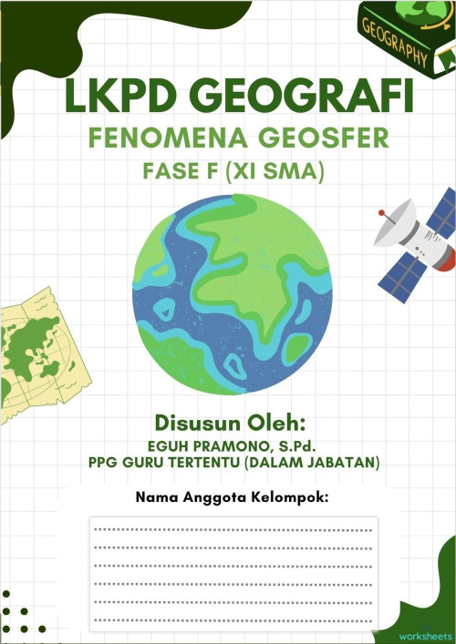 Geografi "Fenomena Geosfer". Interactive worksheet | TopWorksheets