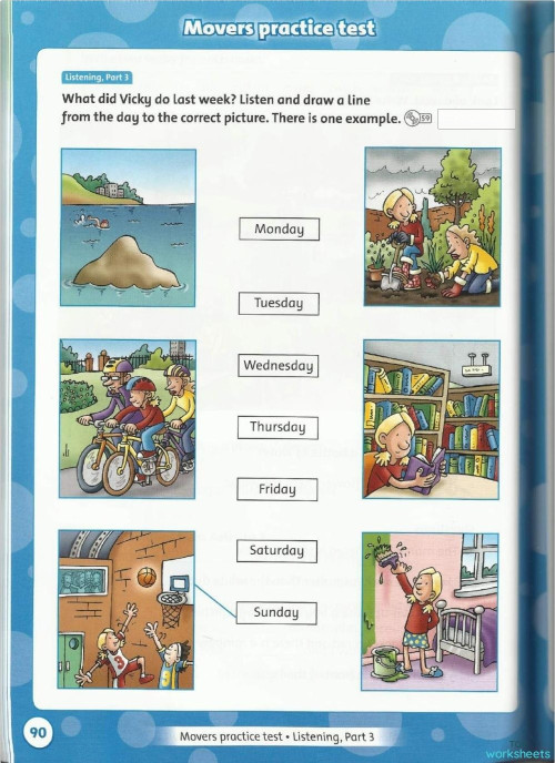 003 5th Listening Part 4. Interactive worksheet | TopWorksheets