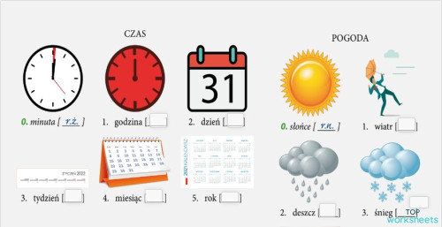 Interactive worksheets and online exercises in polish | TopWorksheets