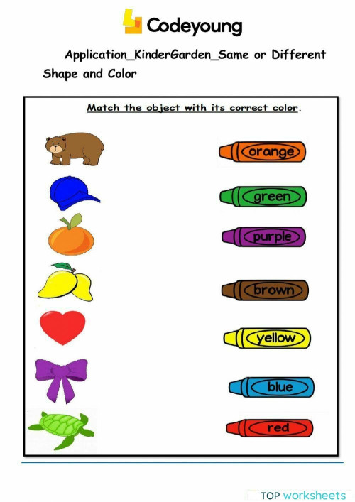 Colors for kg. Interactive worksheet | TopWorksheets