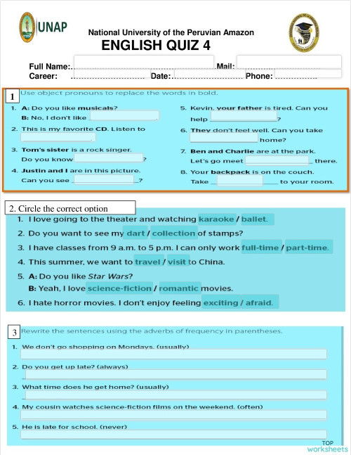PRESENT SIMPLE - POSITIVE AND NEGATIVE. Interactive worksheet ...