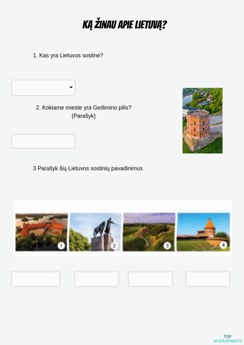 Interactive worksheets and online exercises in Lithuania | TopWorksheets