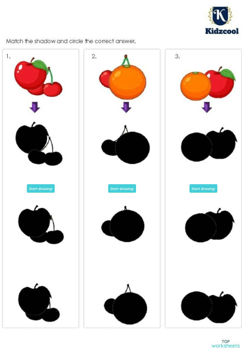 L2 - 6_4 Shadow Combination. Interactive worksheet | TopWorksheets