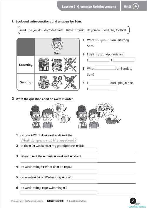 3 UNIT 4 GRAMMAR REINFORCEMENT. Interactive worksheet | TopWorksheets