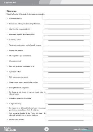 FUNCIONES DE LENGUAJE - N° 01. Ficha interactiva | TopWorksheets