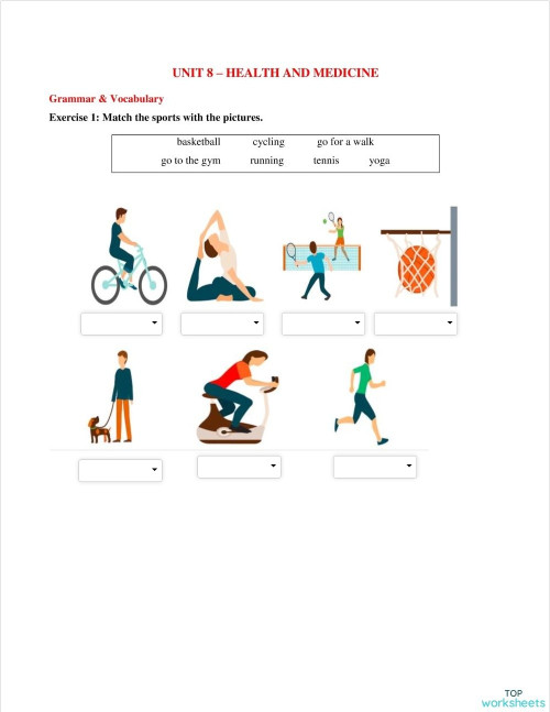 Unit 8 - Health and Medicine - Vocabulary and Grammar. Interactive ...