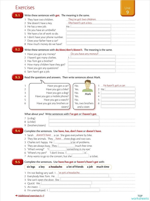 Unit 3 Things I Can Do. Interactive worksheet | TopWorksheets