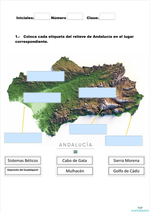 TIPOS DE MAPAS Y ESCALA. Ficha interactiva | TopWorksheets
