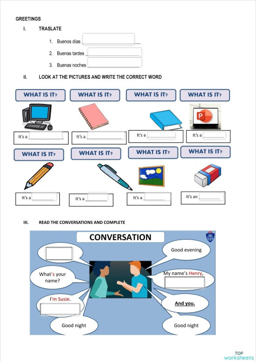 INDUCCION 2- PRACTICE 02. Interactive worksheet | TopWorksheets
