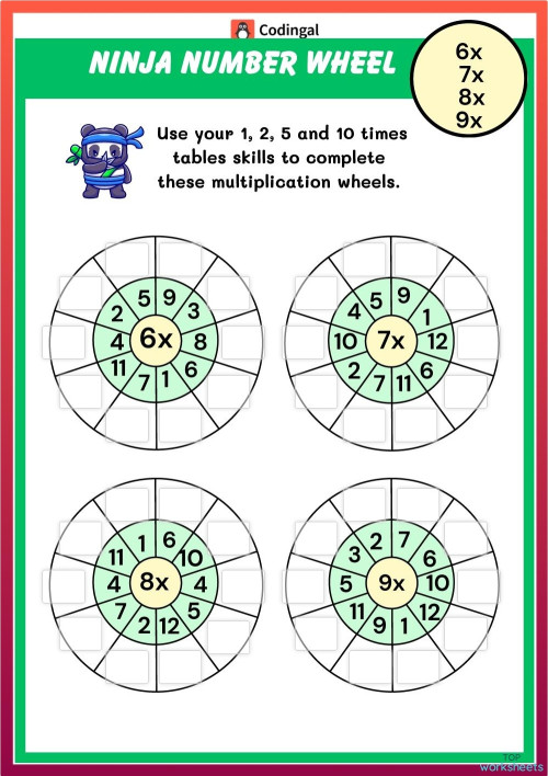 M_G01M11L40_WA01_Multiplication_Tables_6_to_10_3. Interactive worksheet ...
