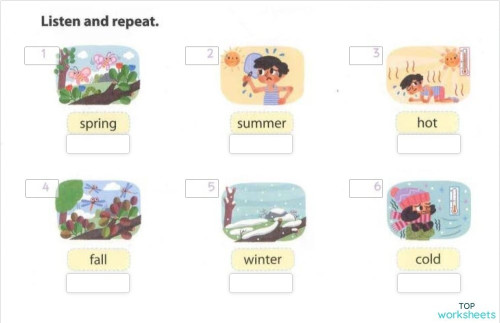 It's spring (Dictation). Interactive worksheet | TopWorksheets