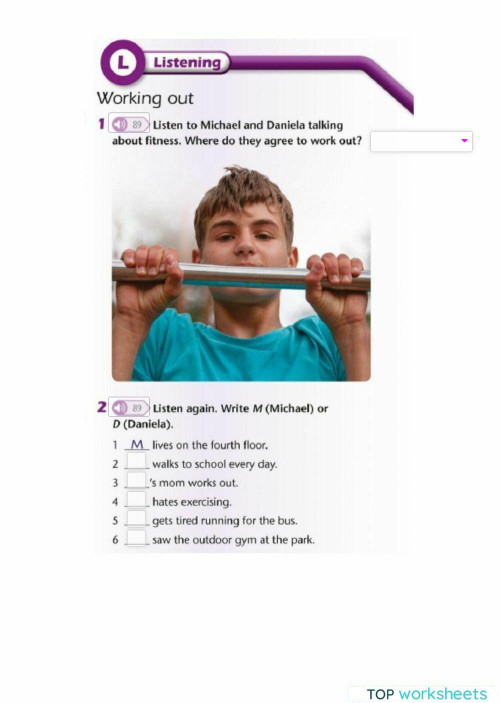 M1 S91L. Interactive worksheet | TopWorksheets