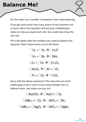 Chemistry: interactive worksheets and online exercises | TopWorksheets