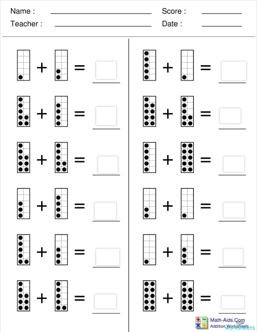 Ten Frame Addition 20C. Interactive worksheet | TopWorksheets